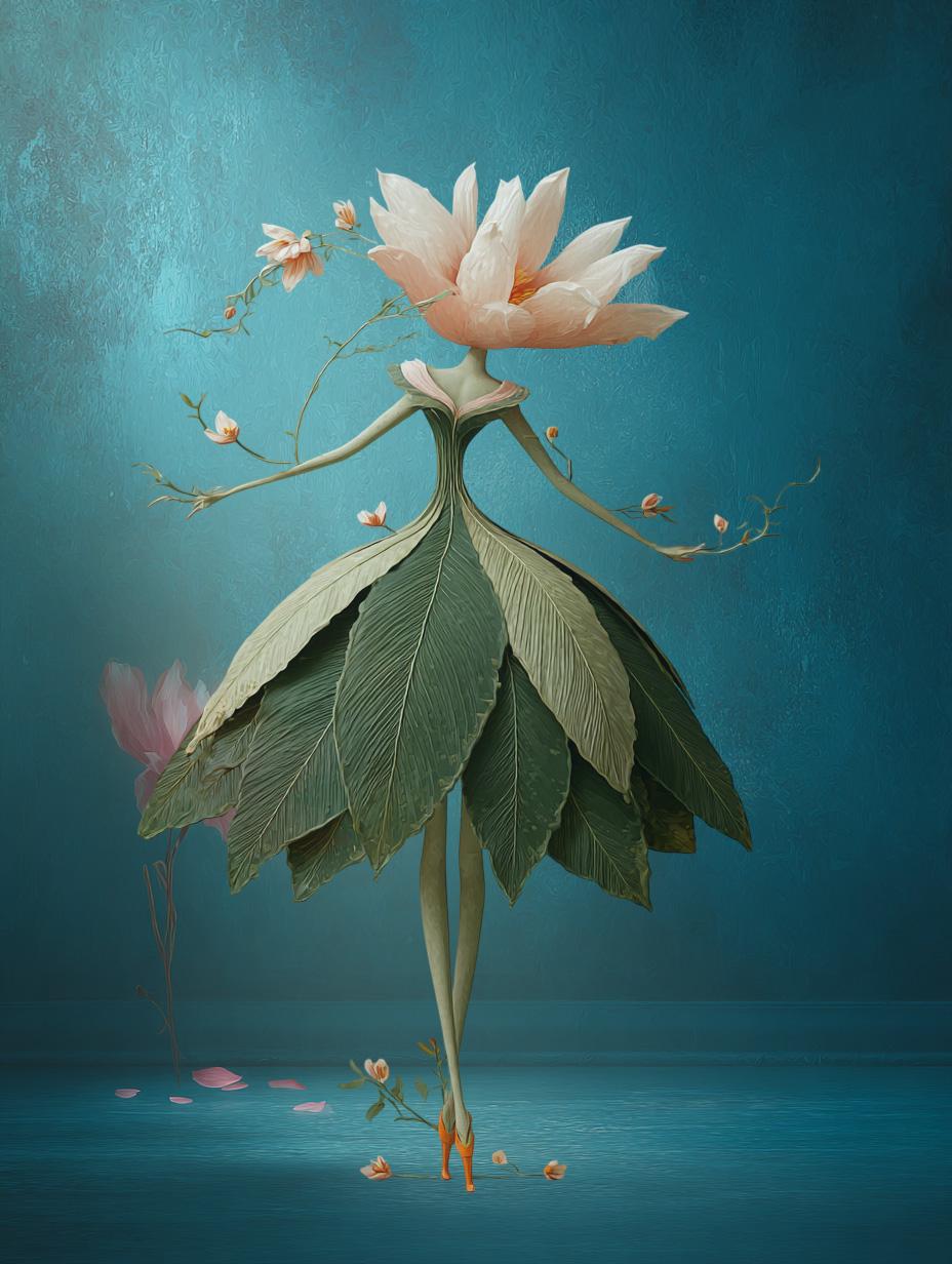 Dancing Spring Flowers 40 Clipart PNG + 15 Backgrounds - DIY Cards ...