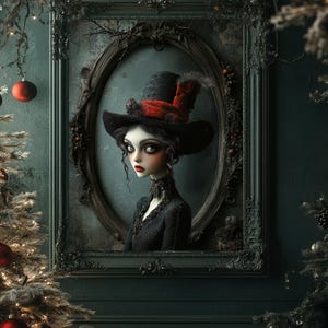 65 Png Goth Christmas Characters Bundle + 20 Backgrounds, DIY, Cards ...