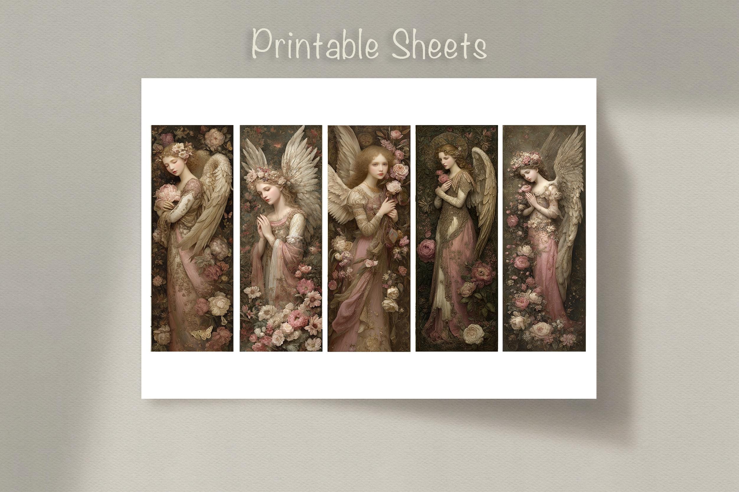20 Angels Printable Bookmark Designs + Printable Sheets , Printable ...