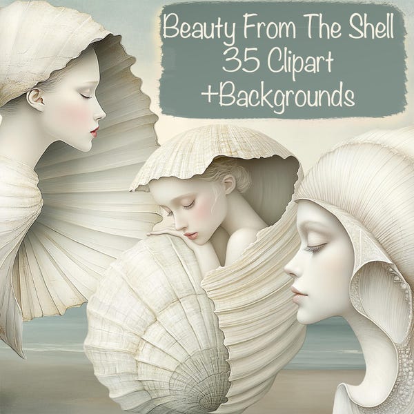 Shell Art People - Etsy