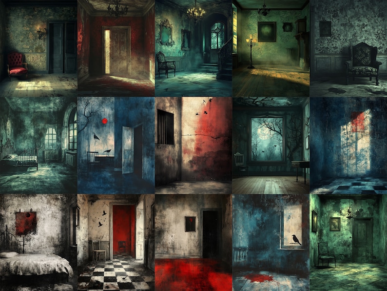50 Surreal Nightmare Creepy Halloween Portraits + 20 Backgrounds - for ...
