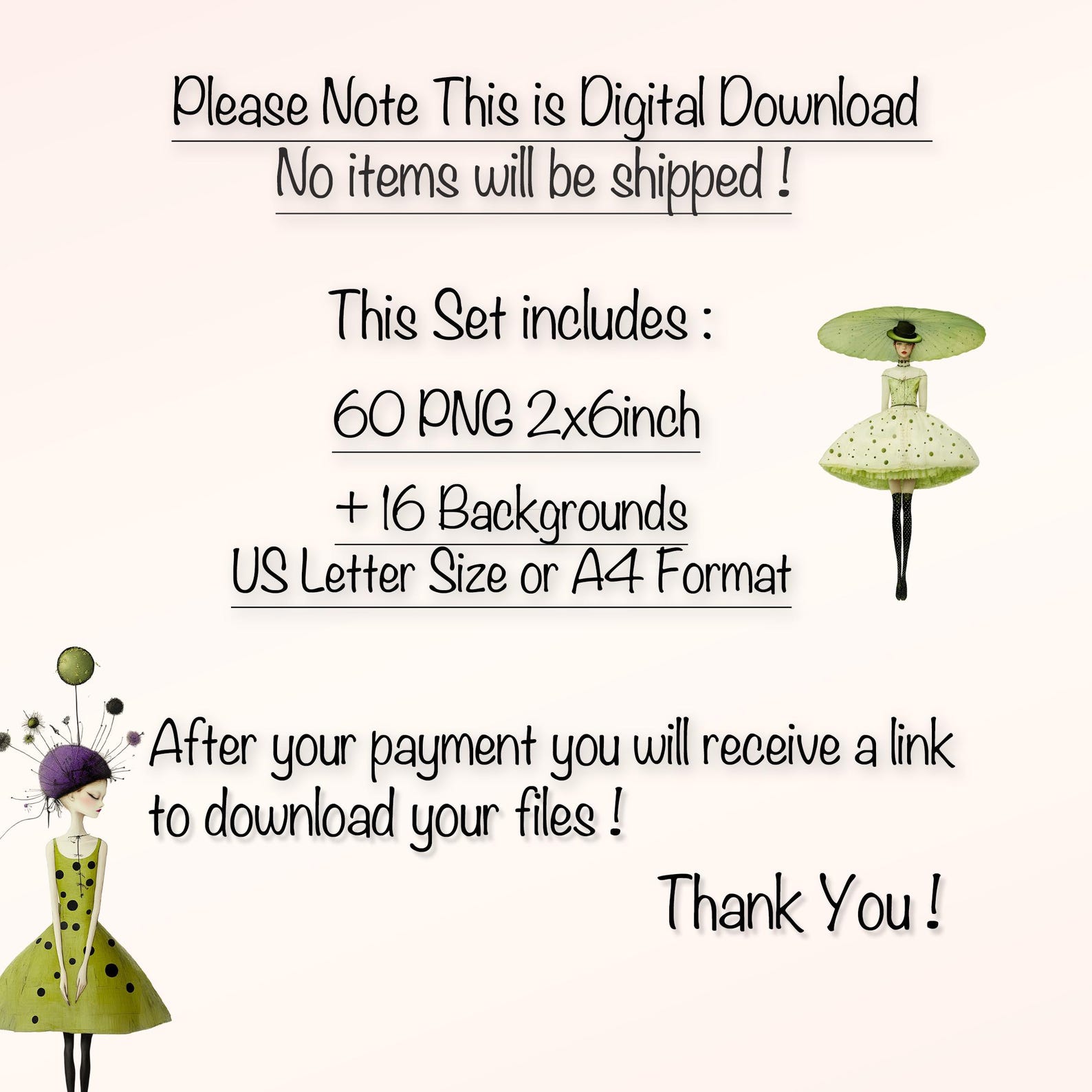 60 Peculiar Spring Fashion Woman Clipart Bundle, + 16 Backgrounds, DIY ...