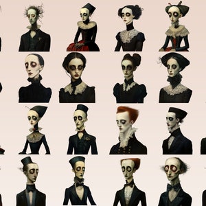 50 Surreal Nightmare Creepy Halloween Portraits + 20 Backgrounds - for ...