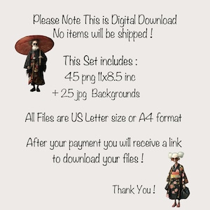 Peculiar Japanese Style Senior People 45 Clipart Bundle + 25 ...