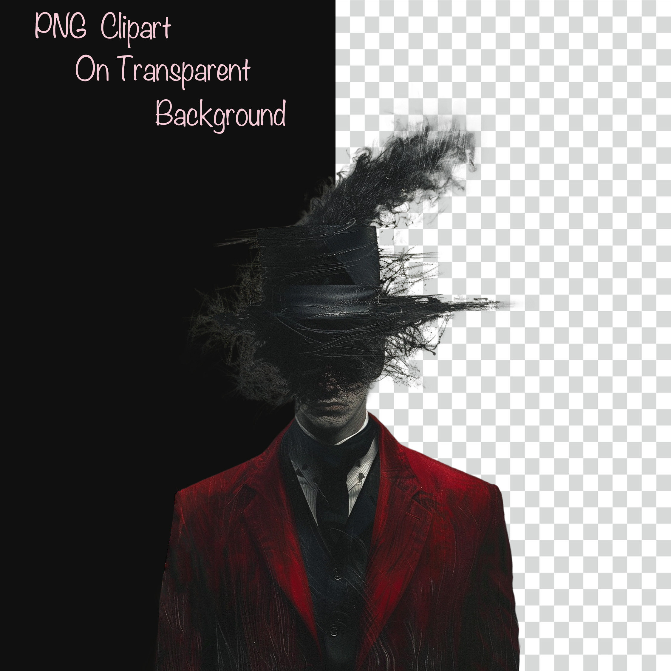 Dark Surreal Mysterious Midnight Characters 40 Clipart Png ...