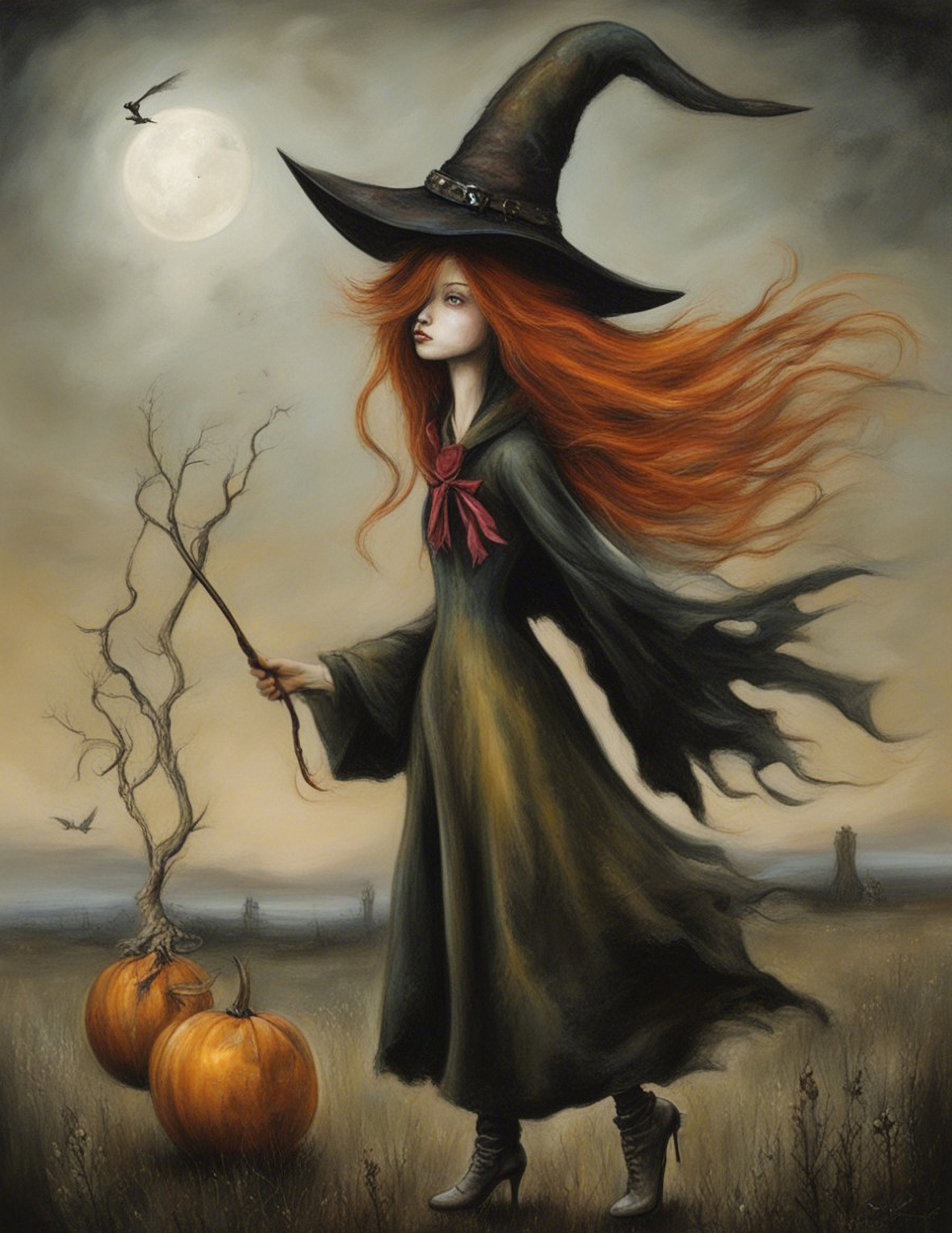 Collection of 20 Whimsical Witches, Digital Papers, Ready to Print for ...