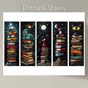 20 Whimsical Surreal Books Printable Bookmark Designs + Printable ...