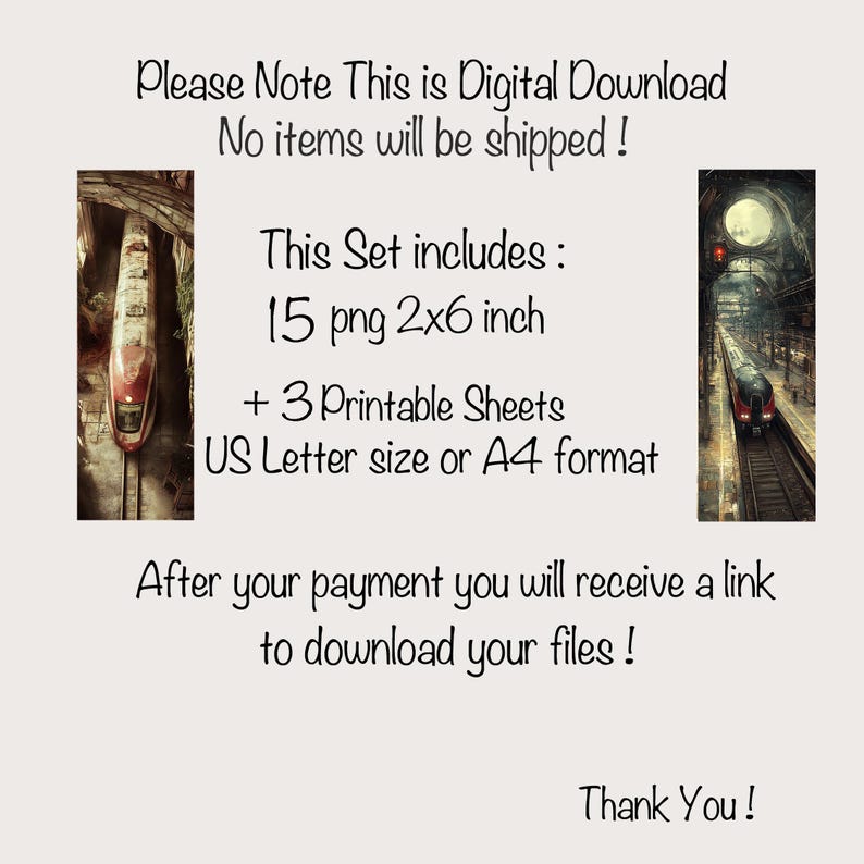 15 Unique Trains Printable Bookmark Designs + Printable Sheets ...