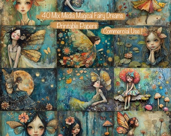 Fairy Clipart Bundle. Magical Fairies, Forest, Flowers and Nature ...