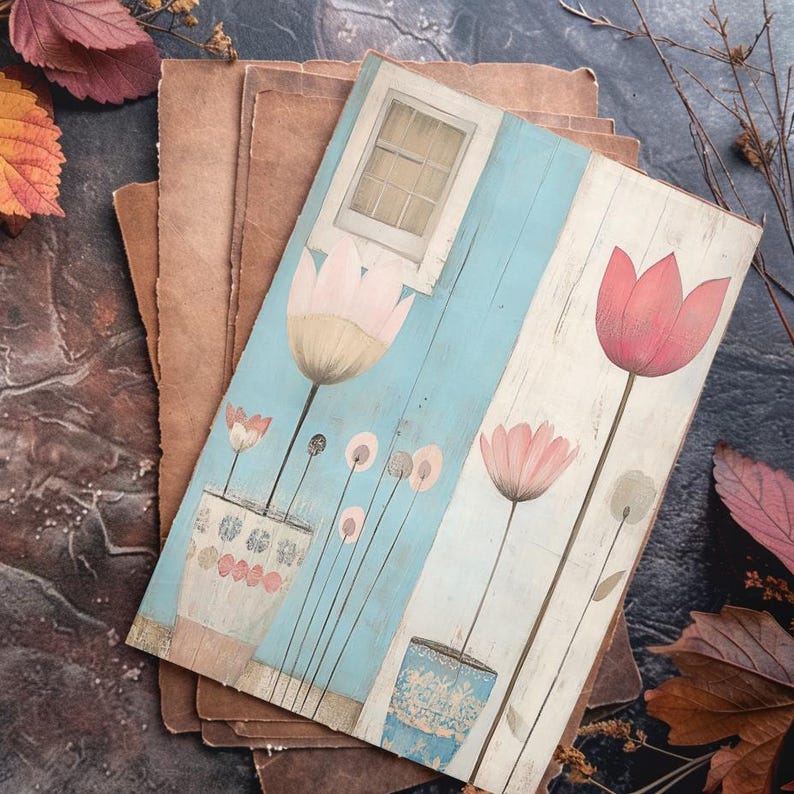 Kit de Scrapbook com 45 Papéis Digitais em Tons Pastel de Primavera ...