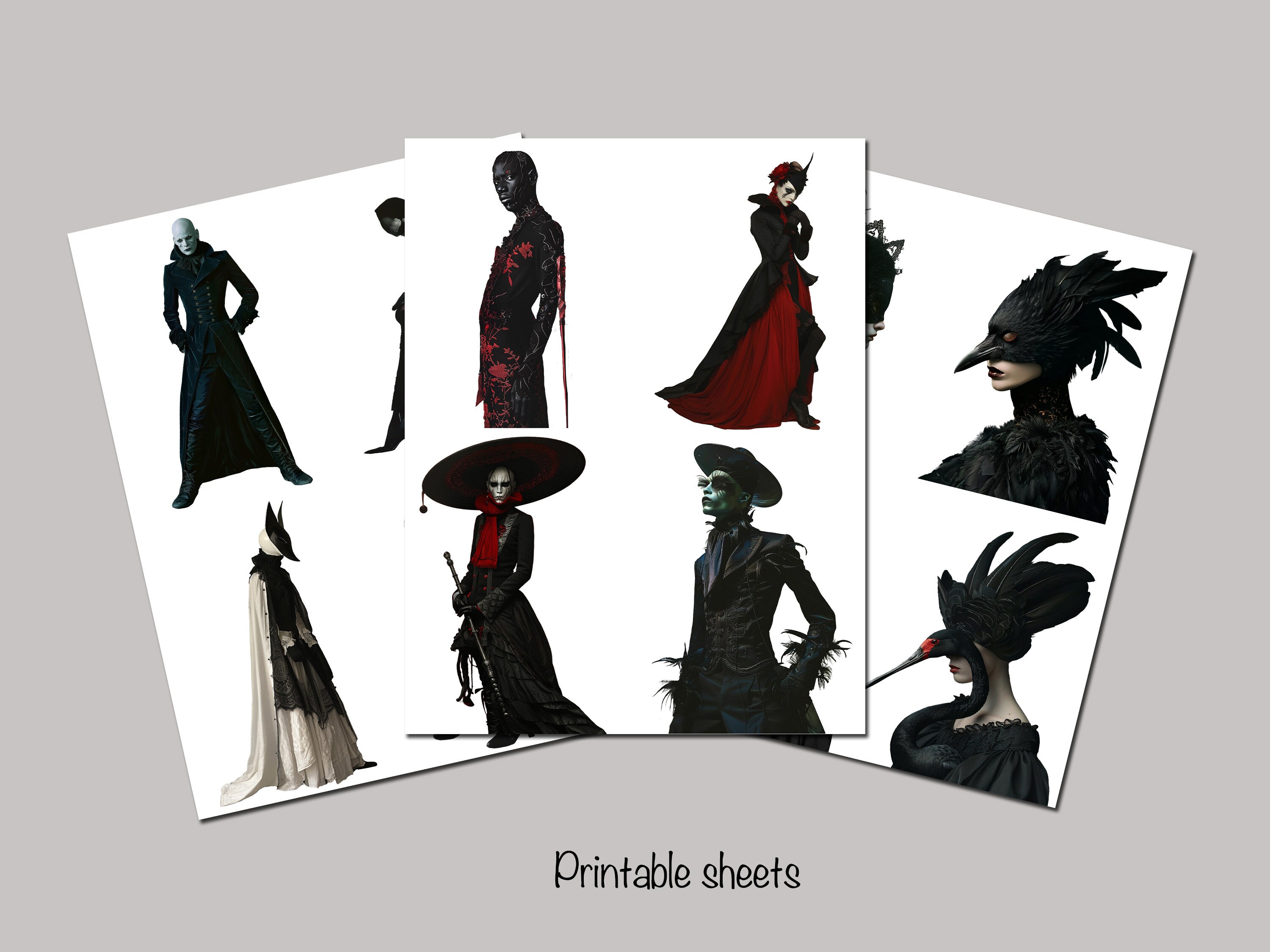 Dark Surreal Mysterious Midnight Characters 40 Clipart Png ...