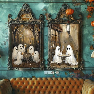 Halloween Ghosts Printable Paper Bundle - 20 Whimsical and Quirky ...