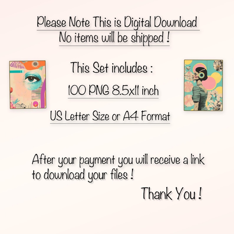 100 Retro Style Spring Digital Papers Bundle, DIY Card Making, Junk ...