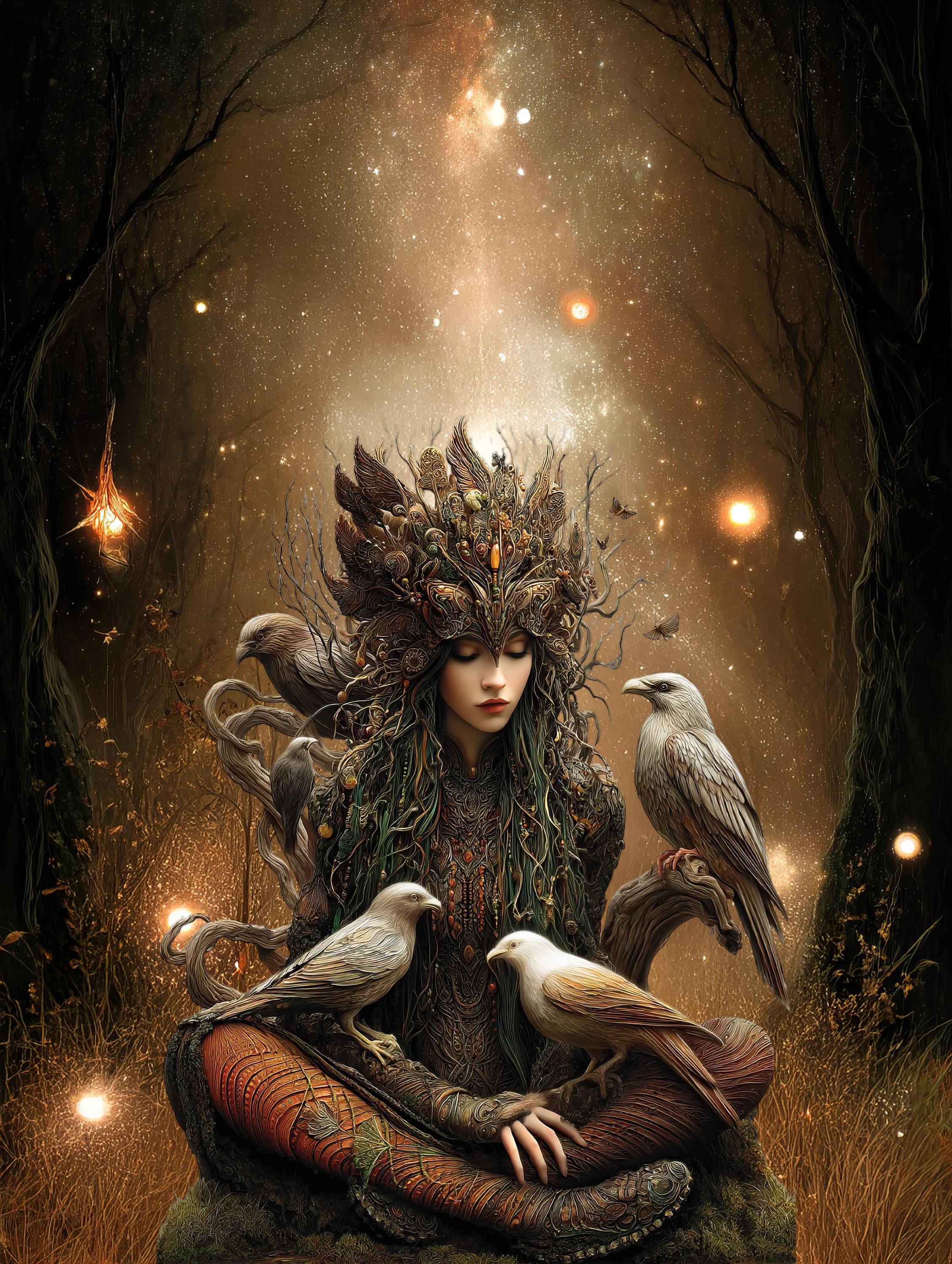 Bird Guardian Characters 35 Clipart + 10 Backgrounds, DIY Card Making ...