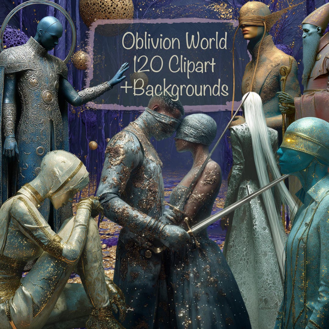 Lost Realm of Oblivion, 120 Clipart Bundle + 30 Backgrounds, for Cards ...