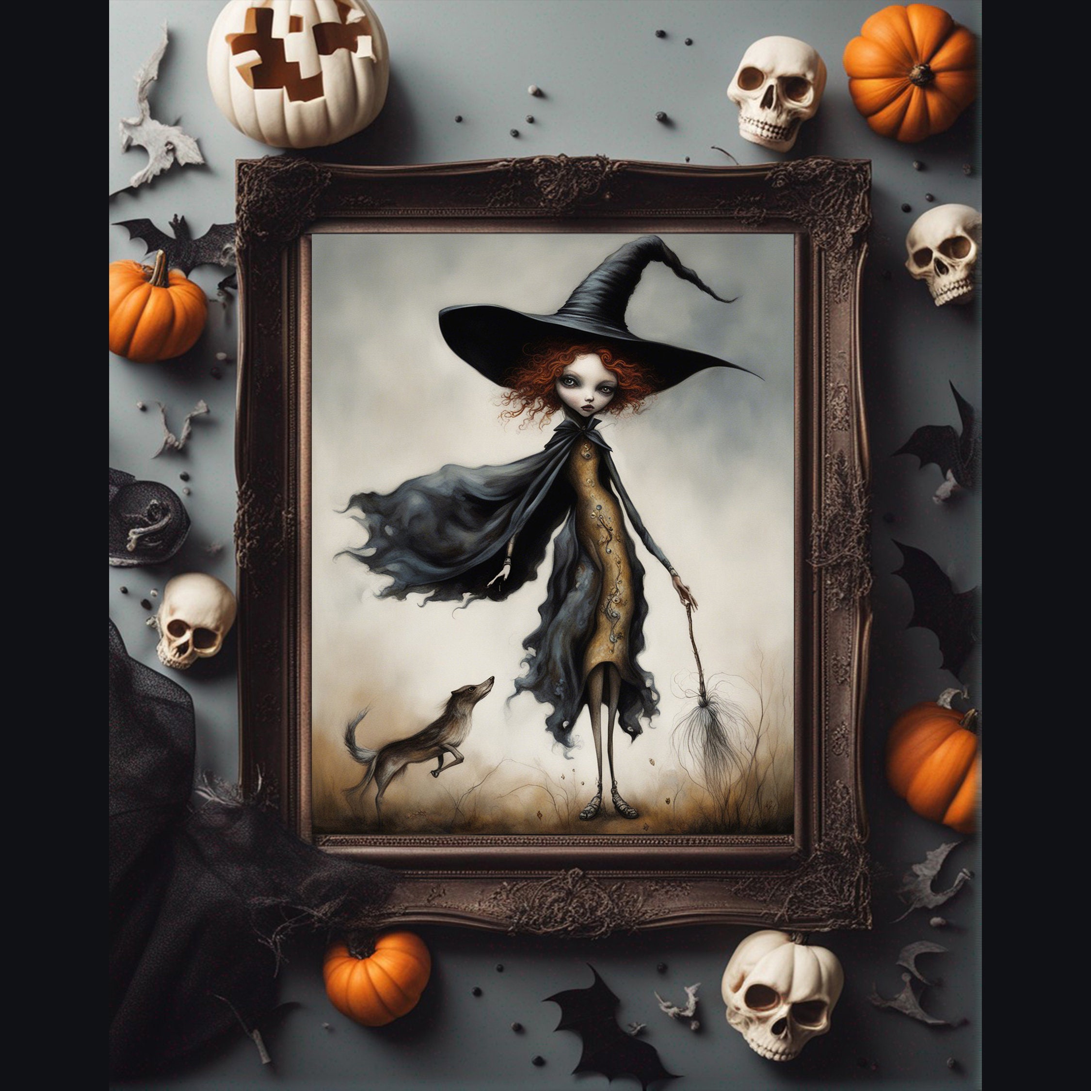 Collection of 20 Whimsical Witches, Digital Papers, Ready to Print for ...