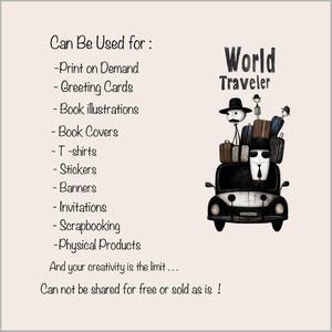 75 Png Whimsical World Traveler Bundle + 15 Backgrounds - DIY, Cards ...