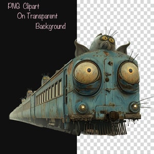 Whimsy Halloween Trains Clipart Bundle 30 Spooky Trains PNG, for ...