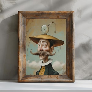 World of Mustache, 55 Portraits of Whimsical Surreal Man With Mustache ...
