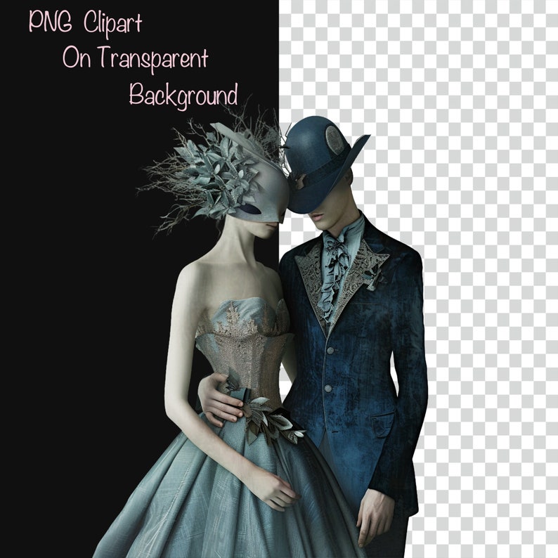 Set of 40 Peculiar Quirky People Portraits Png Clipart, for Cards, Junk ...