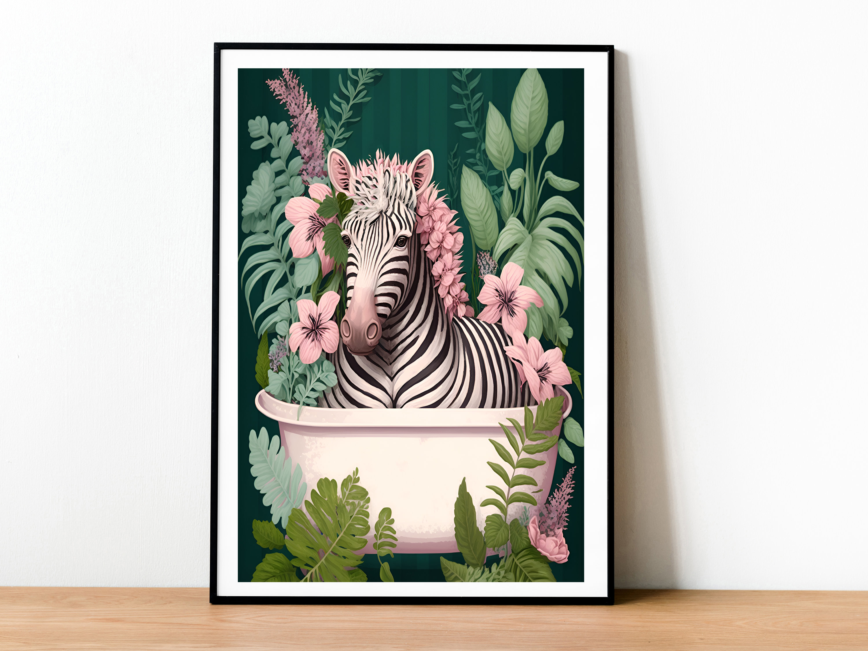 Pink Zebra Print Frame