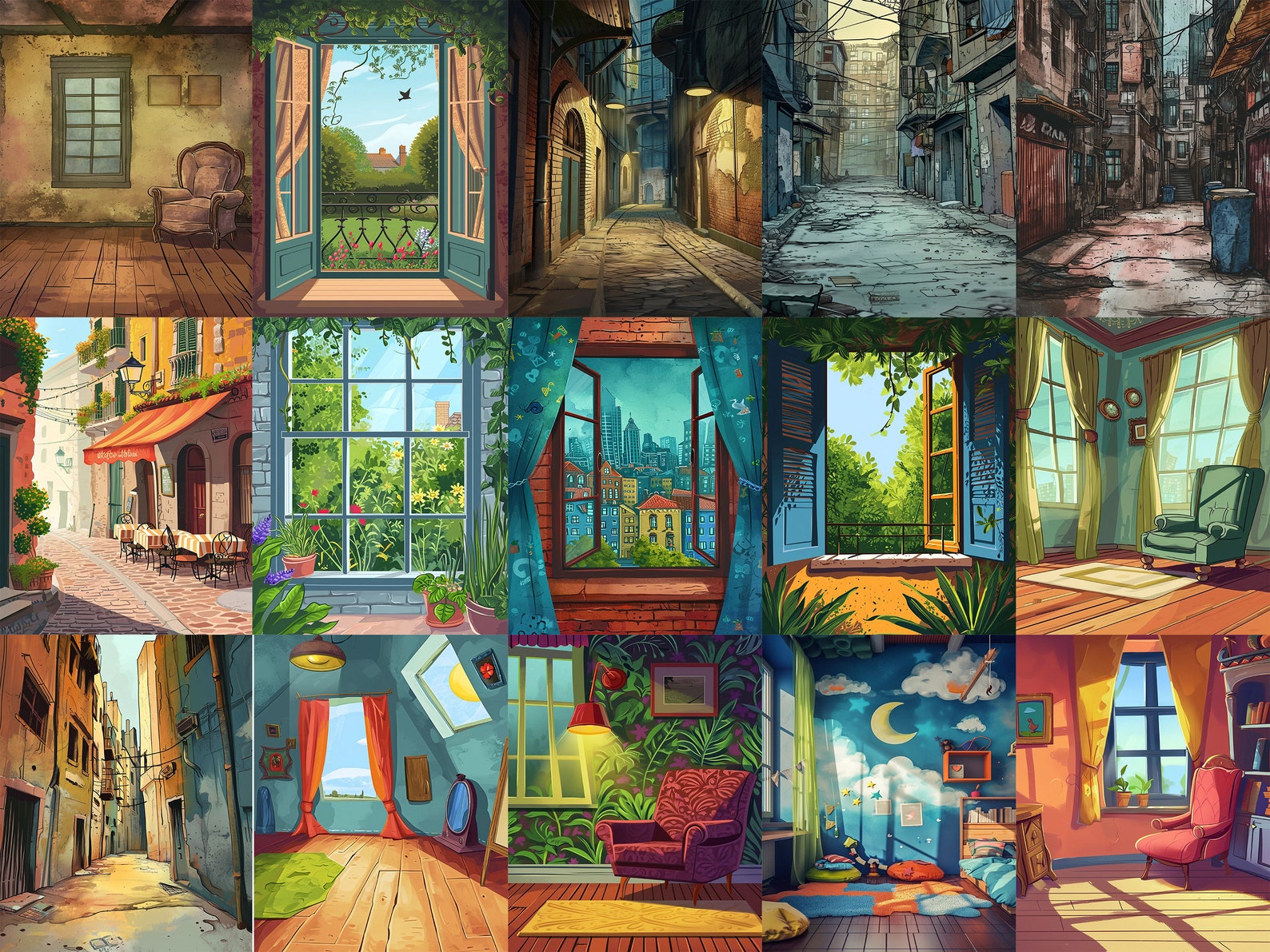 Set of 40 Quirky Whimsy Cats Png 20 Backgrounds Sheets, Card Making ...