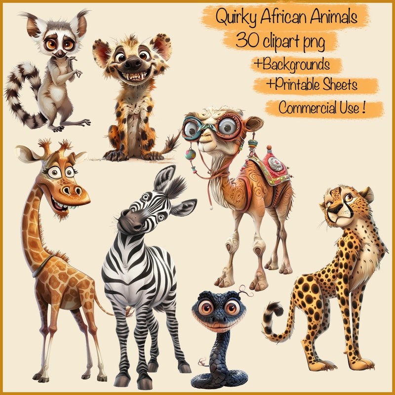 Desert Animals Clip Art - Etsy