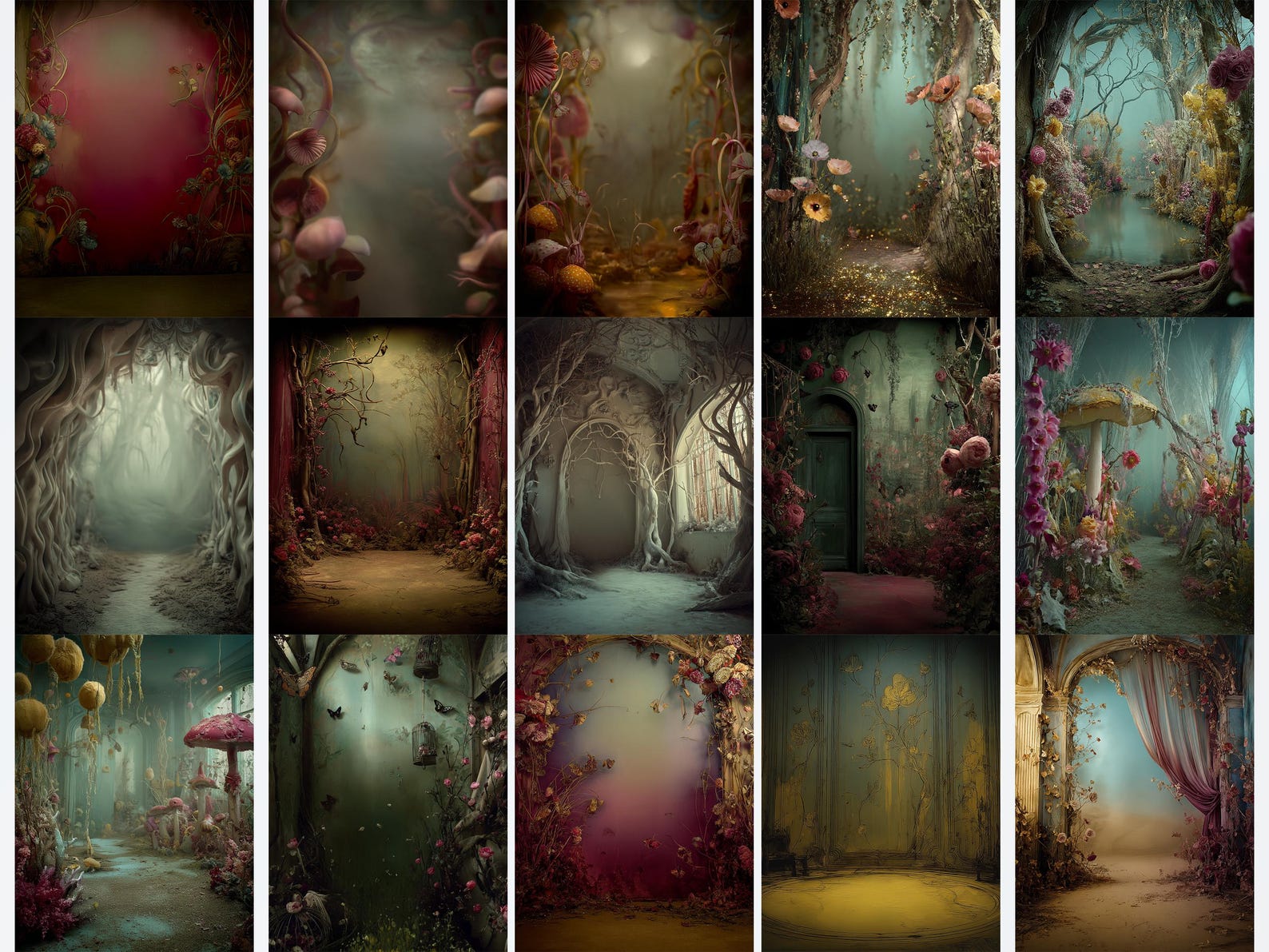 Peculiar Opulent Dreams, 45 PNG + 15 Backgrounds, DIY, Cards, Junk ...