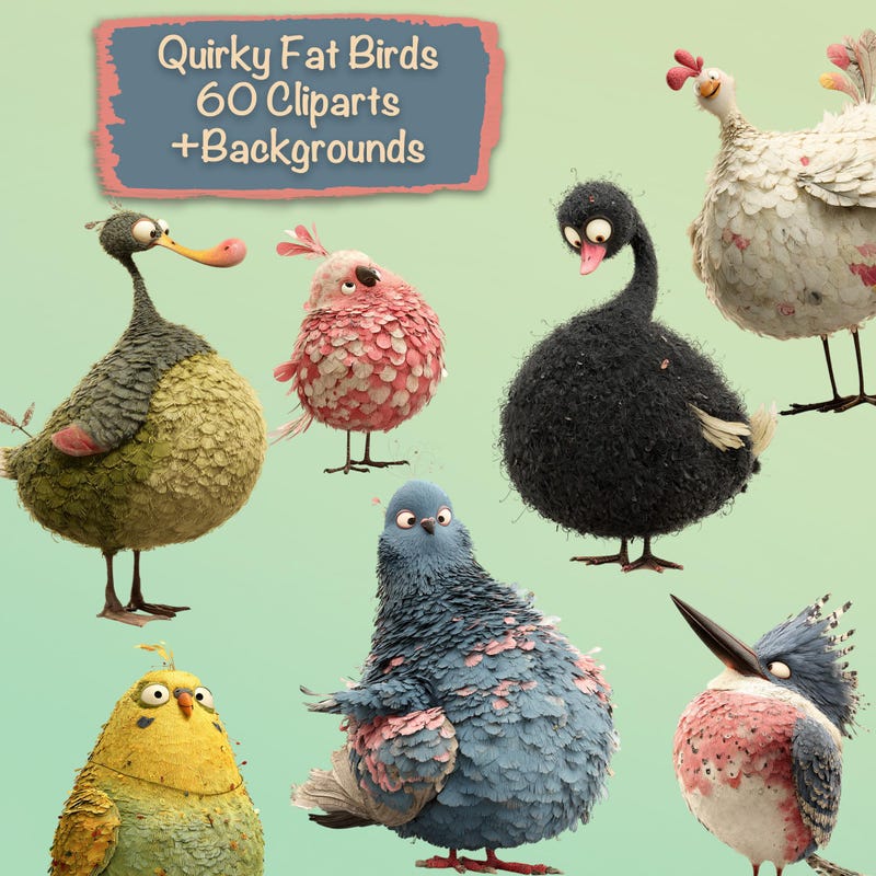 Fat Bird - Etsy
