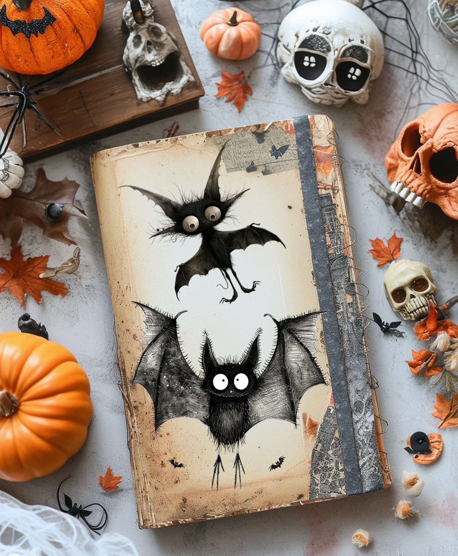 Whimsical Halloween Bat Clipart Bundle 25 Cute and Quirky Designs, for ...