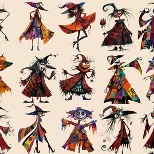 Vibrant Halloween Clipart Pack - 45 Whimsical Designs and 15 ...