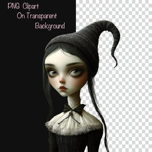 65 Png Goth Christmas Characters Bundle + 20 Backgrounds, DIY, Cards ...