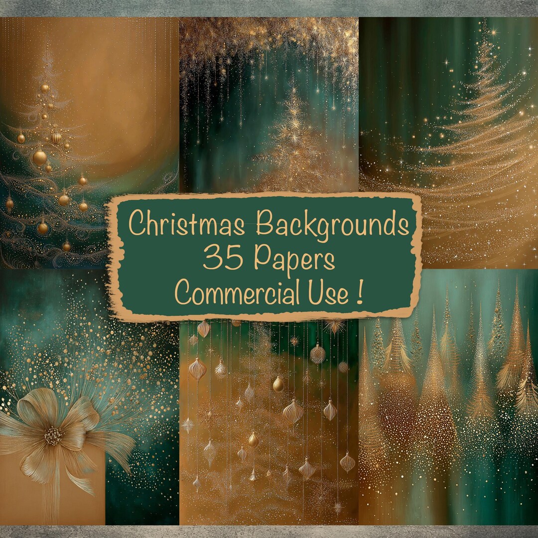 35 Christmas Digital Backgrounds, DIY Projects, Card Making, Junk ...