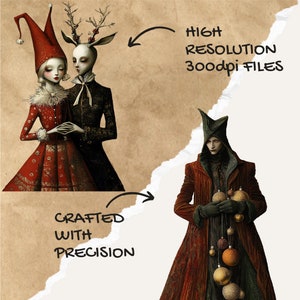 70 Weird Christmas Characters Bundle + Background, DIY, Scrapbook Kit ...