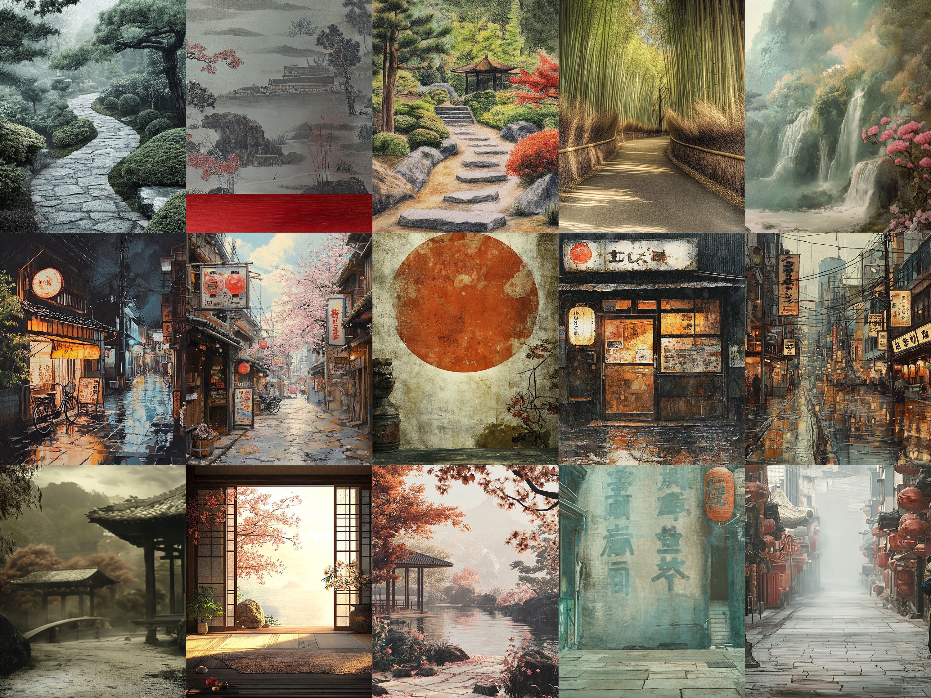 Peculiar Japanese Style Senior People 45 Clipart Bundle + 25 ...
