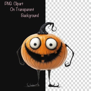 Whimsical Halloween Funny Pumpkins Clipart Bundle 30 Cute Designs, for ...