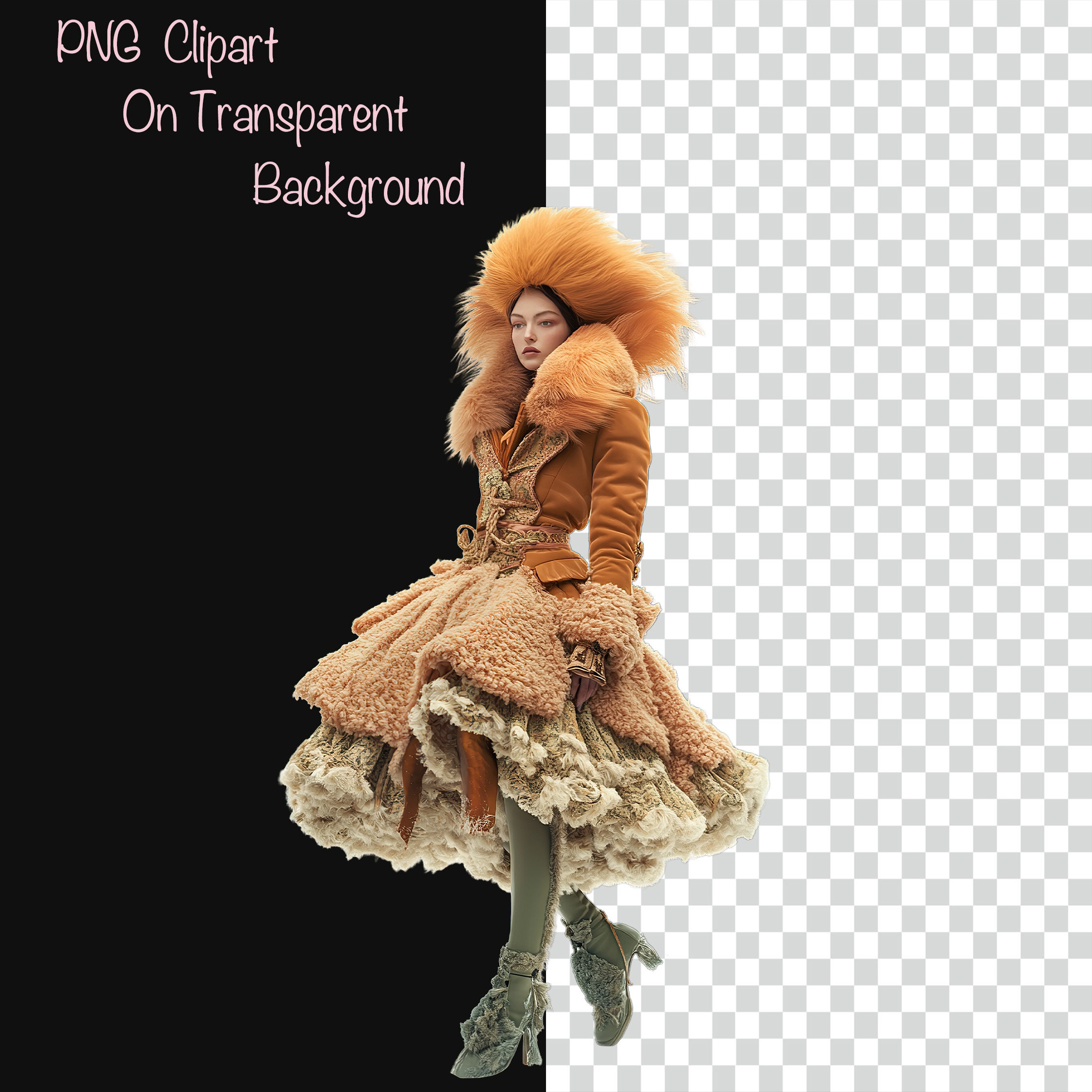 Winter Fashion Peculiar People 60 Clipart Bundle + 25 Backgrounds, for ...