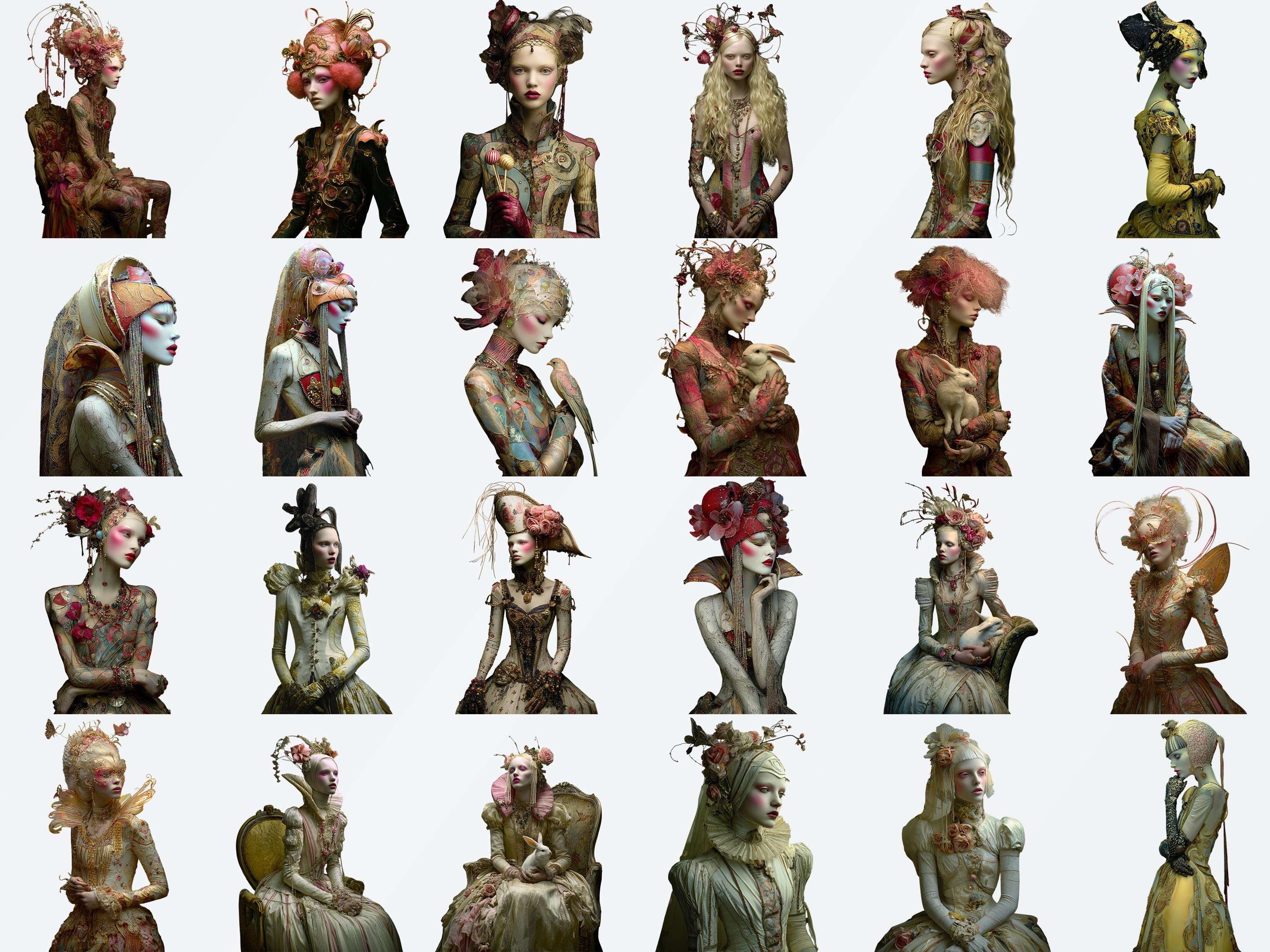 Peculiar Opulent Dreams, 45 PNG + 15 Backgrounds, DIY, Cards, Junk ...