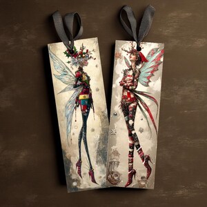 20 Unique Winter Christmas Fairies Printable Bookmark Designs ...