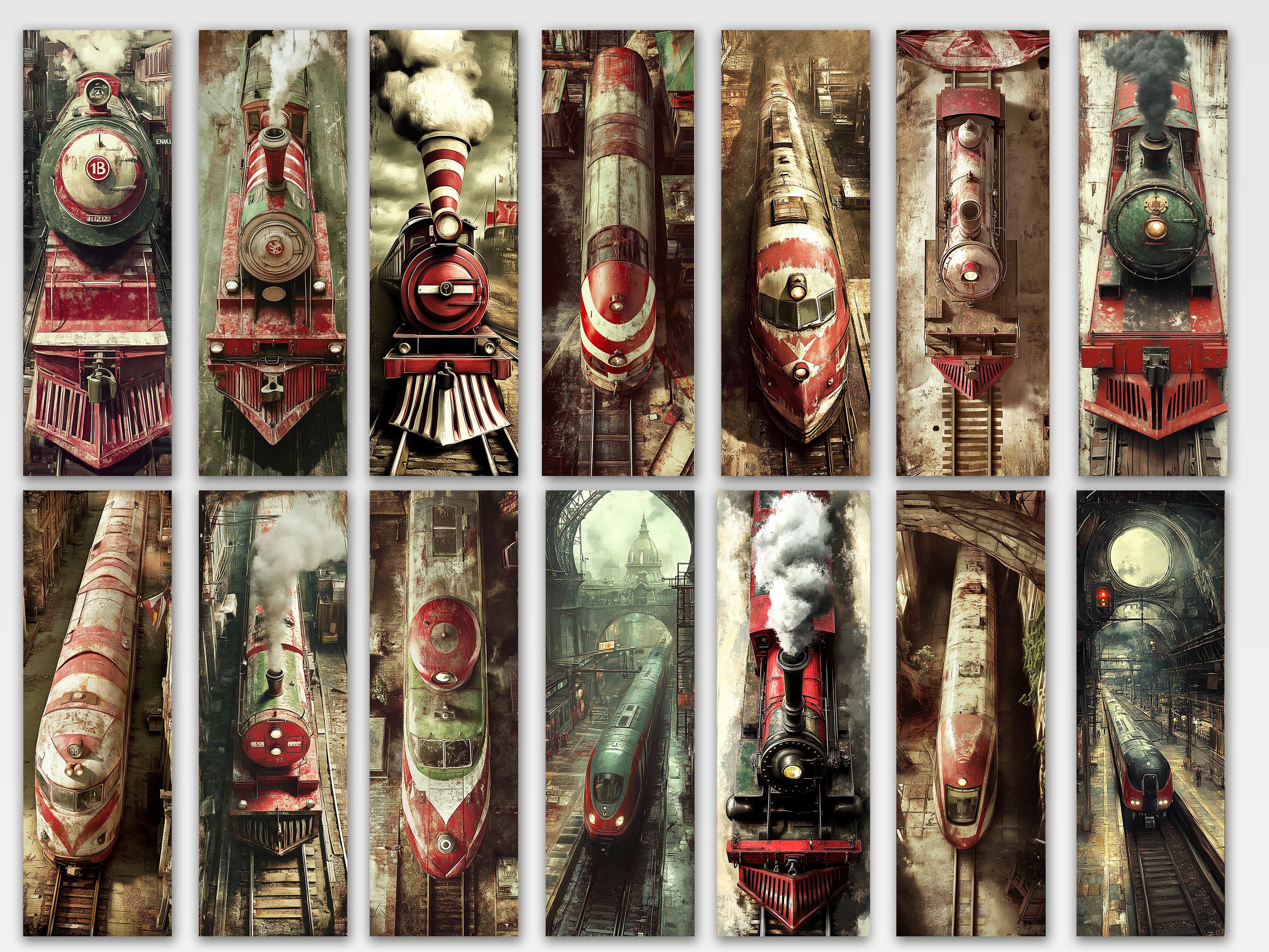 15 Unique Trains Printable Bookmark Designs + Printable Sheets ...