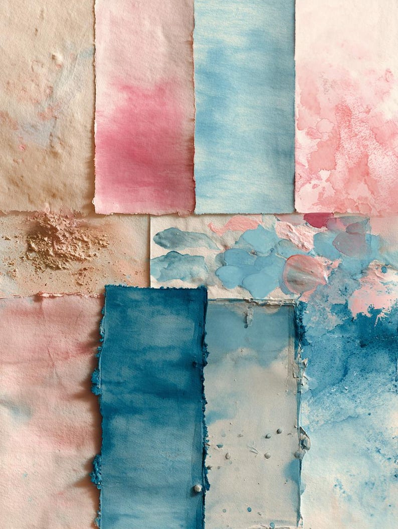 Paint Swatches, 150 Digital Paper Bundle, DIY Card, Junk Journal ...