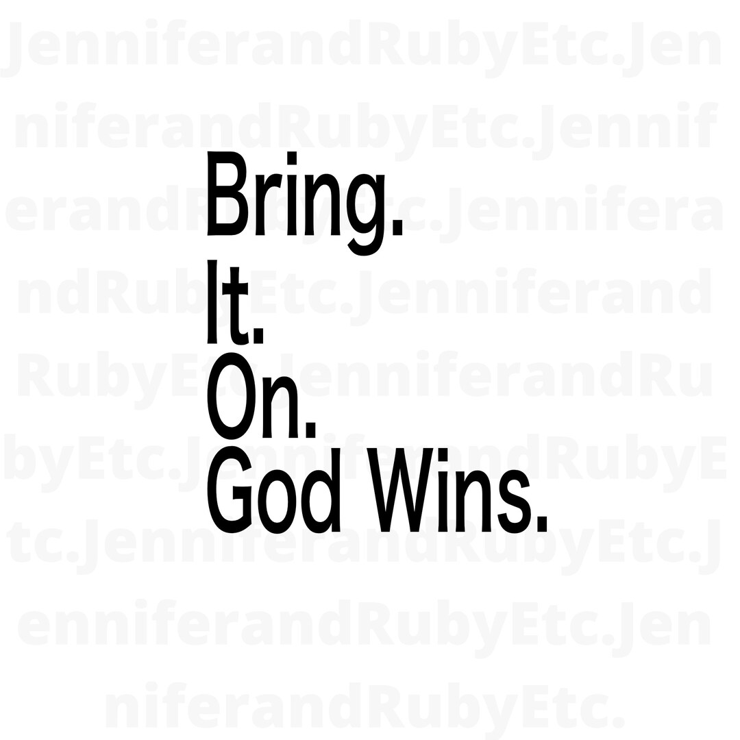 Godwins God Wins Jesus God Religion SVG PNG Cricut - Etsy