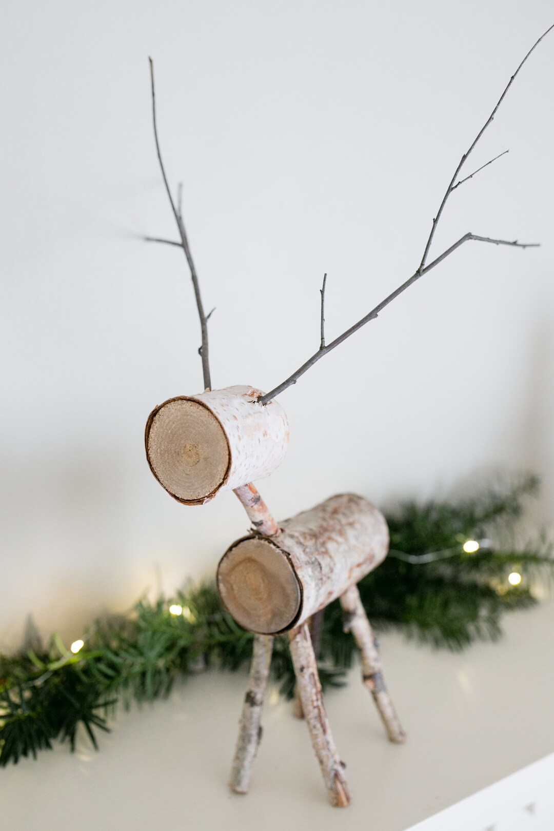 Handmade White Birch Reindeer - Etsy