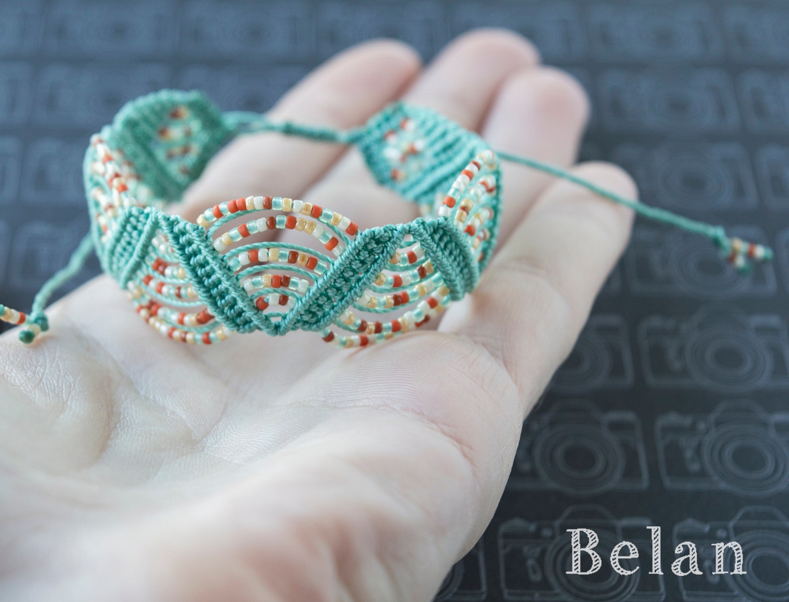 Elegant Macrame Seed Bead Bracelet, Friendship Bracelet, Macrame ...