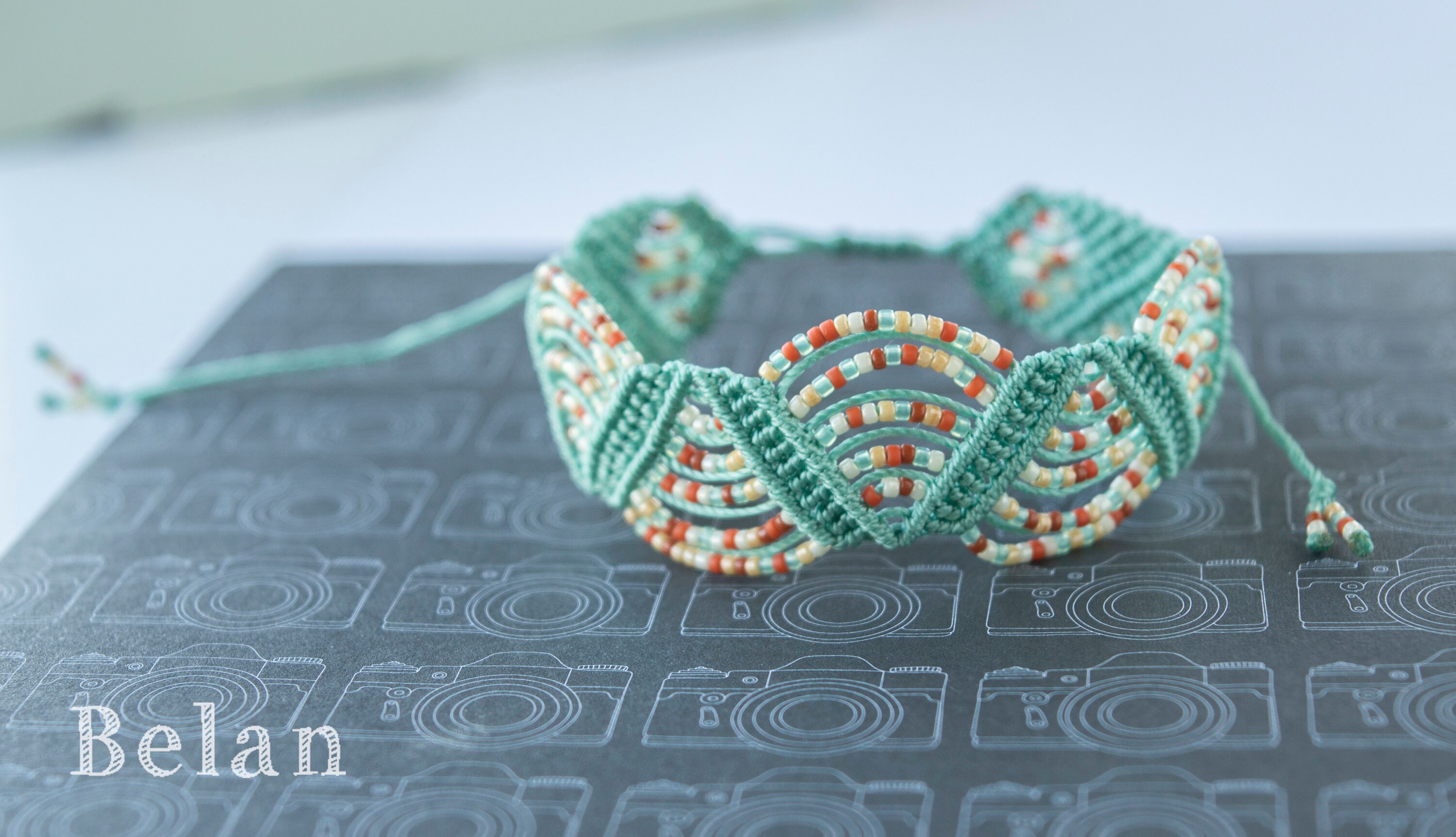 Elegant Macrame Seed Bead Bracelet, Friendship Bracelet, Macrame ...