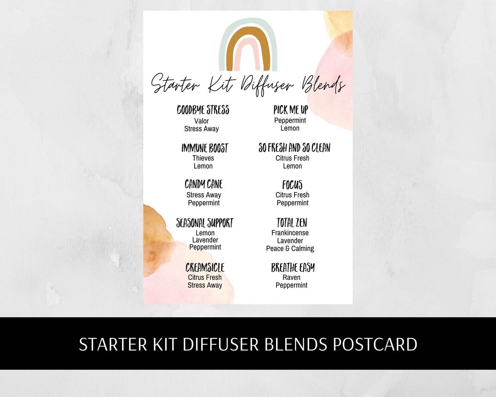 Boho Rainbow Premium Starter Kit Diffuser Blends | Digital Download ...