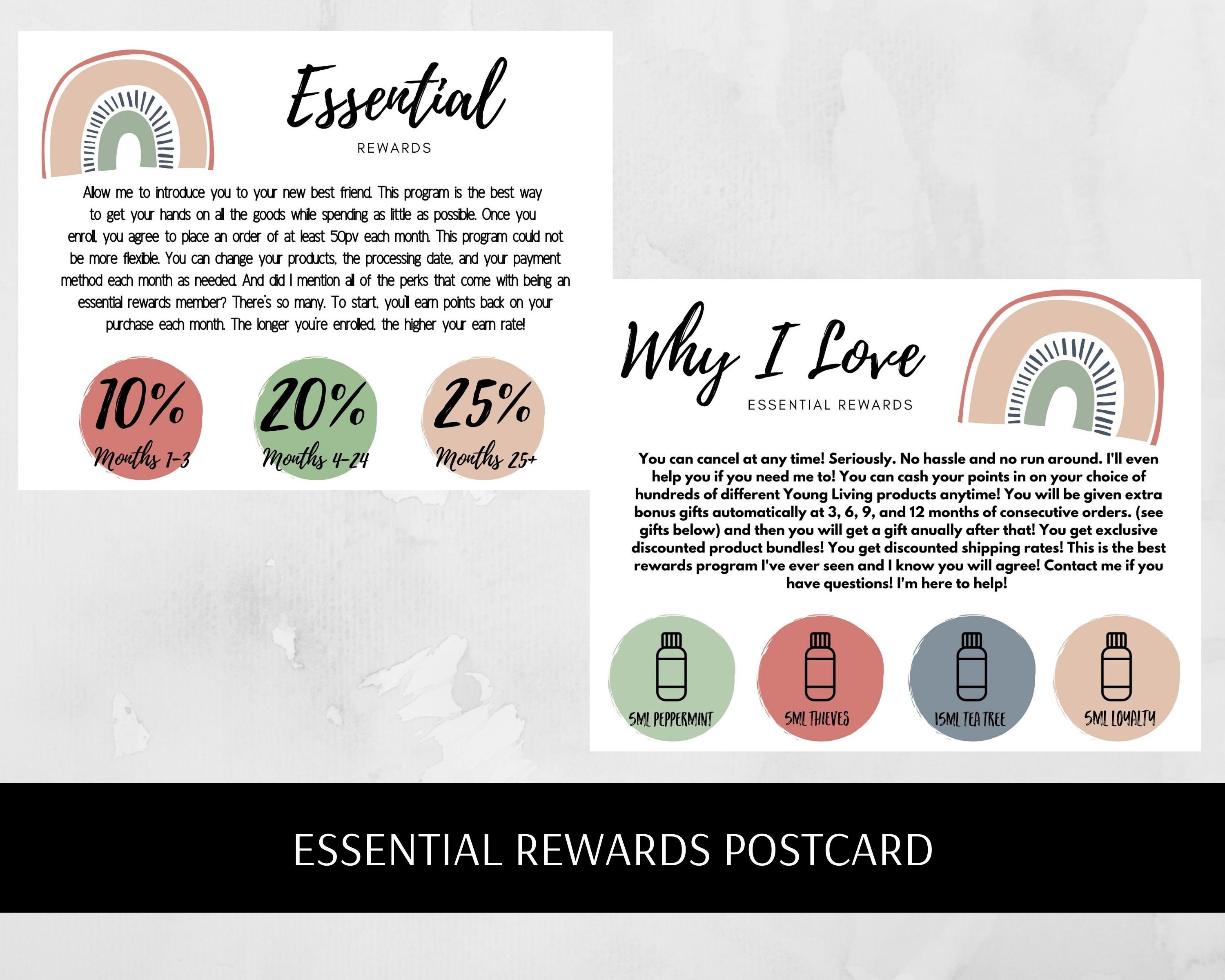 Boho Rainbow Essential Rewards Printable | Digital Download | Young ...