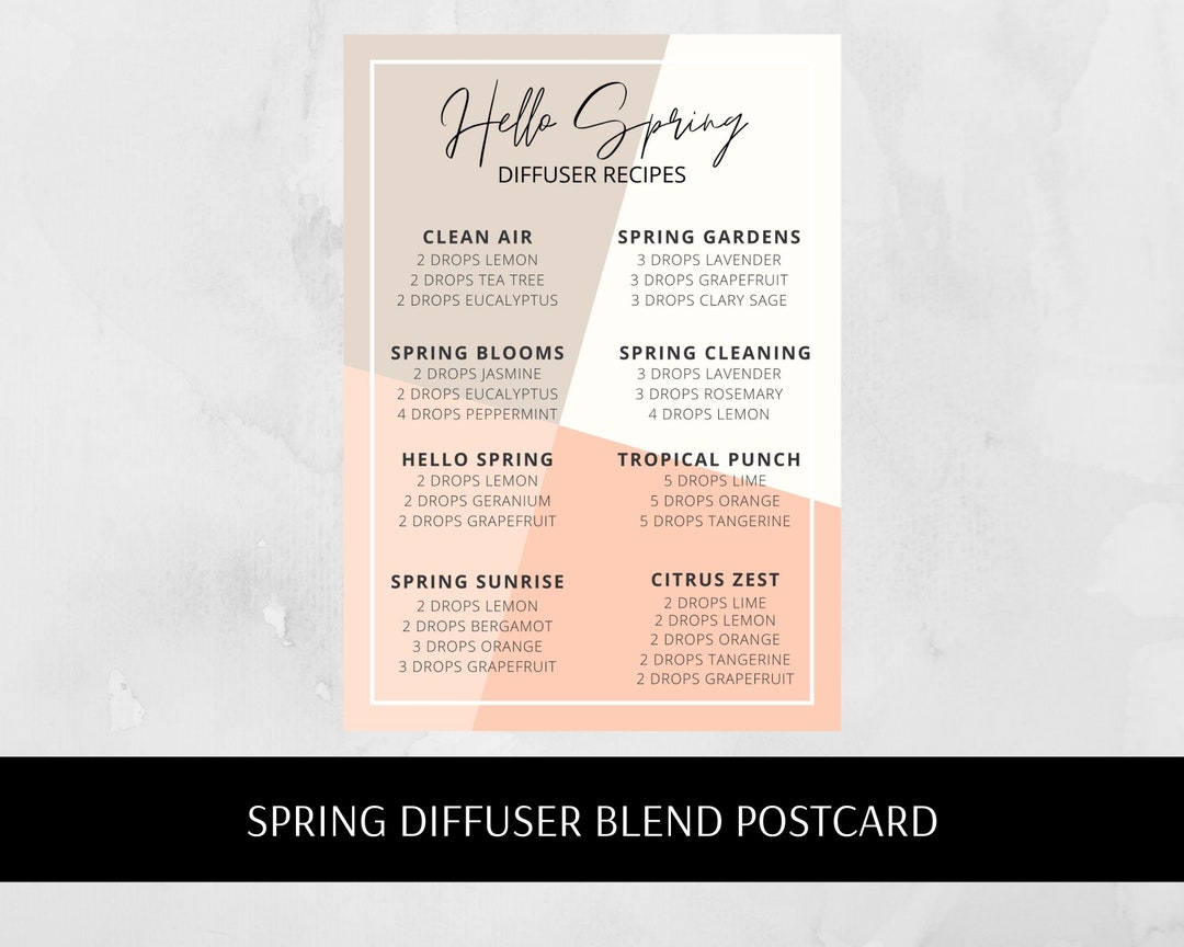 Spring Diffuser Blend Postcard | Young Living Essential Oils | DIGITAL ...