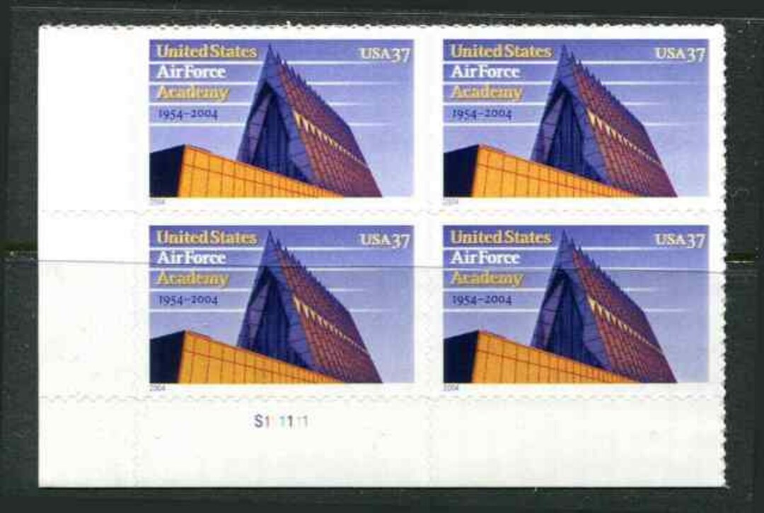 Air Force Academy Plate Block of Four 37-cent United States Postage ...