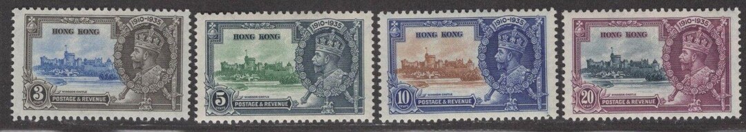 Silver Jubilee of King George V Set of Four Hong Kong Postage Stamps Issued 1935 - Etsy